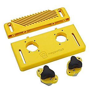 Magswitch Woodworking Tools Starter Kit and Accessories, with Featherboard, Mounting Push Block, and Welding Magnetic Base Clamp Holder for Table Saw Jig, Router Table, Jointer and Band Saw, Yellow