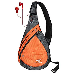 YHLCSQ Anti Theft Sling Bag - Small Chest Shoulder Crossbody Backpack for Men & Women Orange