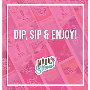 Milk Magic Strawberry Milk Flavoring Straws, use for Drinks & Cereal, Gluten-Free BPA free Non-GMO Low in Sugar All-natural Flavor Straws, Encourage Milk Drinking - 24 Count, 2 Pack (48 Straws total)