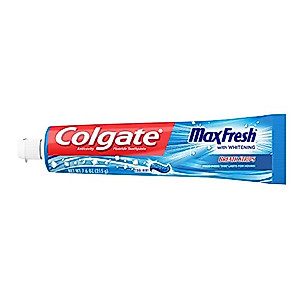 Colgate Max Fresh Toothpaste With Mini Breath Strips, Cool Mint, 7.6 Ounce