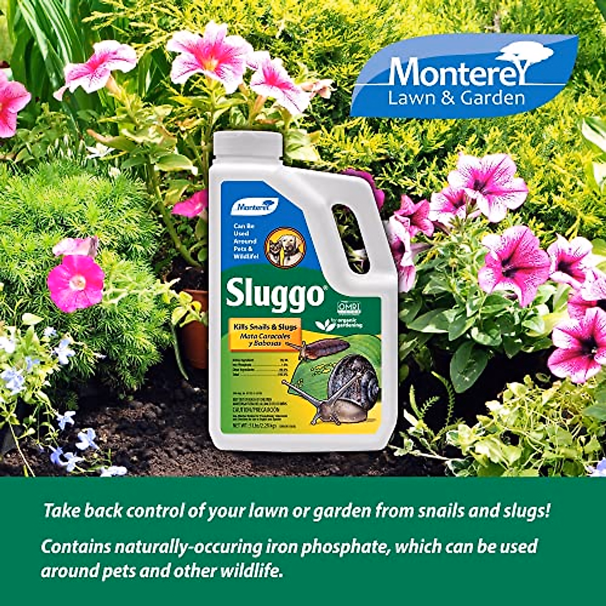 Monterey LG6530 Sluggo Wildlife and Pet Safe Slug Killer, 5-Pounds, 5 lb