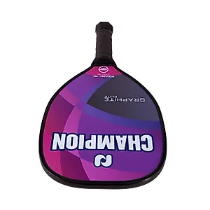 Pickleball, Inc. Champion Graphite Elite Pickleball Paddle | Elite Teardrop Speed & Reaction Shape | Standard Grip | Polymer Honeycomb Core and Graphite Face | Purple