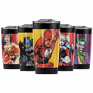 Logovision The Flash Character Stainless Steel Tumbler 20 oz Coffee Travel Mug/Cup, Vacuum Insulated & Double Wall with Leakproof Sliding Lid | Great for Hot Drinks and Cold Beverages