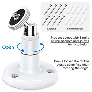 FastSnail Wall Mount Compatible with Wyze Cam Pan & Wyze Cam Pan V2 & Wyze Cam V3, Adjustable Indoor Outdoor Mount for WyzeCam Pan/WyzeCam Outdoor/WyzeCam V3 or Other Cam with Same Interface 2 Pack