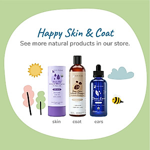 kin+kind Cat Ear Cleaner - Cat Ear Drops, Vet Ear Solution, Eliminates Wax, Odor and Itchy Irritation, Cat Ear Cleaner Solution, Natural in-Home Pet Grooming - Made in USA