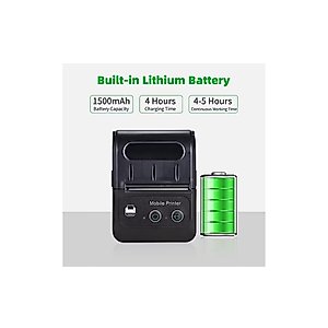 GZGYNADAST Bluetooth Thermal Receipt Printer 58mm, Android Wireless Portable Mini Pocket Invoice Bill Ticket pos Printer for Small Business, Compatible with Android/Windows/Linux,NOT for iOS/ipad/MAC