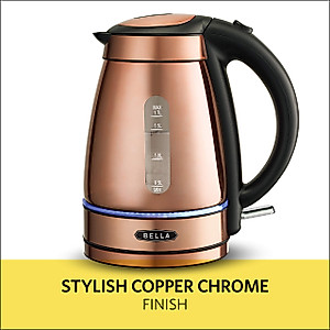 BELLA (14753) 1.7 Liter Electric Tea Kettle Copper Chrome
