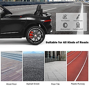 Costzon Ride on Car, Licensed BMW i8, 12V Battery Powered Electric Vehicle w/ 2 Motors, Remote Control, 3 Speeds, LED Lights, MP3, Horn, Music, Spring Suspension, Kids Car to Drive (Black)