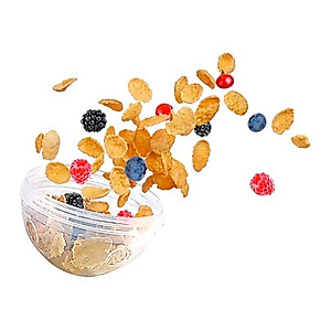 Titiz 20 oz Cereal On the Go Cups Portable Lux Yogurt Cereal To-Go Container with Top Lid Granola & Fruit Compartment (Red)
