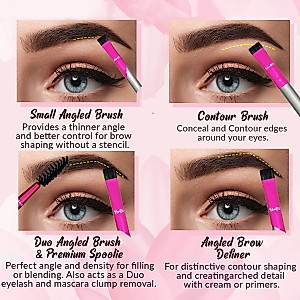 Flat Concealer Brow Makeup Brush - Liquid Foundation Kabuki Makeup Brushes Best For Concealers Blush Mask Contour Powder Mineral Products Dense Blending Applicator