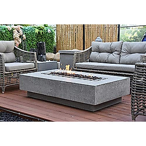 Fire Table Outdoor Fire Pit Hampton Fire Table with Elementi Brand-Natural Gas