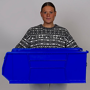 Akro-Mils 30293 Super-Size AkroBin Heavy Duty Stackable Storage Bin Plastic Container, (30-Inch L x 16-Inch W x 11-Inch H), Blue, (1-Pack)