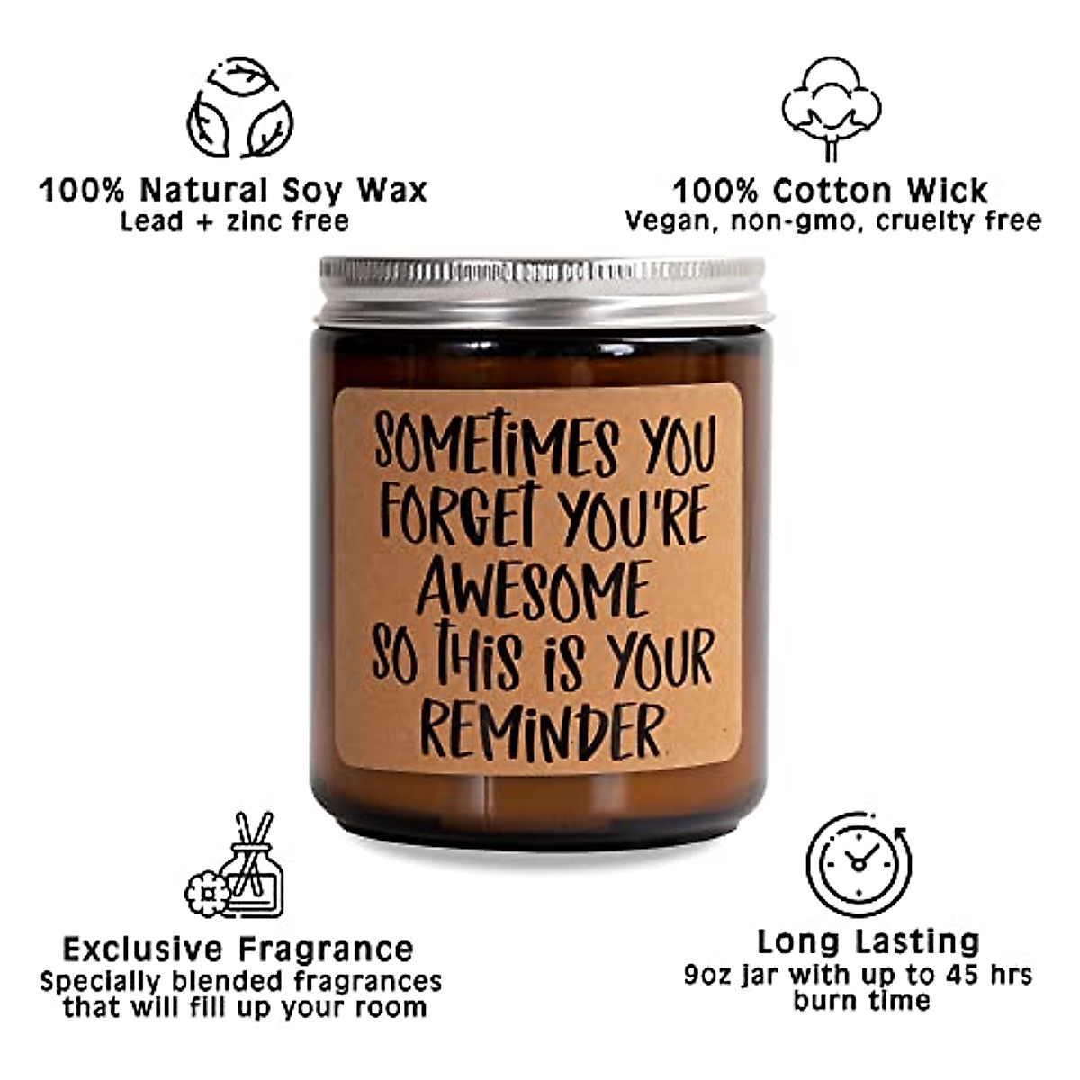 Thank You Gifts for Women - Stress Relief Gift Ideas for Friends, Coworkers, Boss, Employee, Mom, Mentor - Relaxing, Inspirational, Thoughtful, Birthday, Friendship, Scented Candles for Her