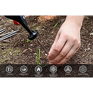 Boundless Voyage 6pcs Titanium Alloy Tent Pegs Outdoor Camping Awning Tent Stakes Lightweight Hiking Climbing Tent Nail Ti4014P