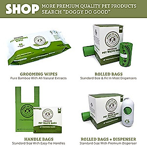 Doggy Poop Bags | Dog Waste Bags with Handles | Unscented, 38% Vegetable-Based, Thick & Leak Proof, Easy Open | X-Large Size | 30 Count