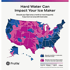 GE Profile Opal | Countertop Nugget Ice Maker | Portable Ice Machine Makes up to 24 lbs. of Ice Per Day | Stainless Steel Finish (Renewed)