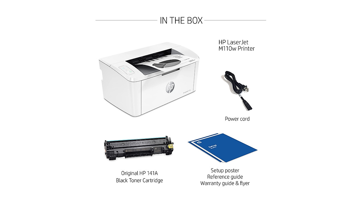 HP LaserJet M110w Wireless Monochrome Printer - Renewed | Fast, Compact ...
