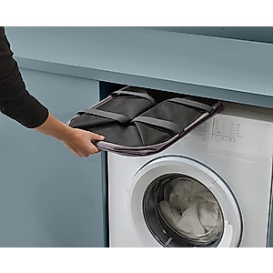 Joseph Joseph Hold-All Max Collapsible 55L Washing Laundry Basket Bag, Durable Fabric, Moisture Resistant, Grey