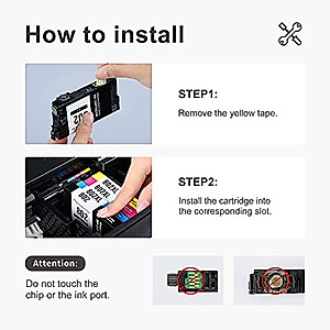 802XL Ink Cartridge Remanufactured Ink Cartridge Replacement for Epson 802XL 802 XL for Workforce Pro WF-4720 WF-4730 WF-4740 WF-4734 EC-4020 EC-4040 Printer (2 802 Black 1 802XL Cyan Magenta Yellow)