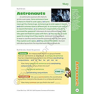 Evan-Moor Skill Sharpeners Grammar and Punctuation Workbook, Grade 3, Nouns, Verbs, Sentence Structure, Subject, Predicate, Language Handbook, Real-World Practice, Fun Activities, Homeschool, Practice