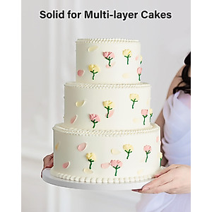 Kootek Cake Boards Drum 14 Inch Round, 1/2" Thick Cake Drums, Cake Decorating Supplies White 12 Pack Sturdy Cake Corrugated Cardboard for Multi-Layer Cakes