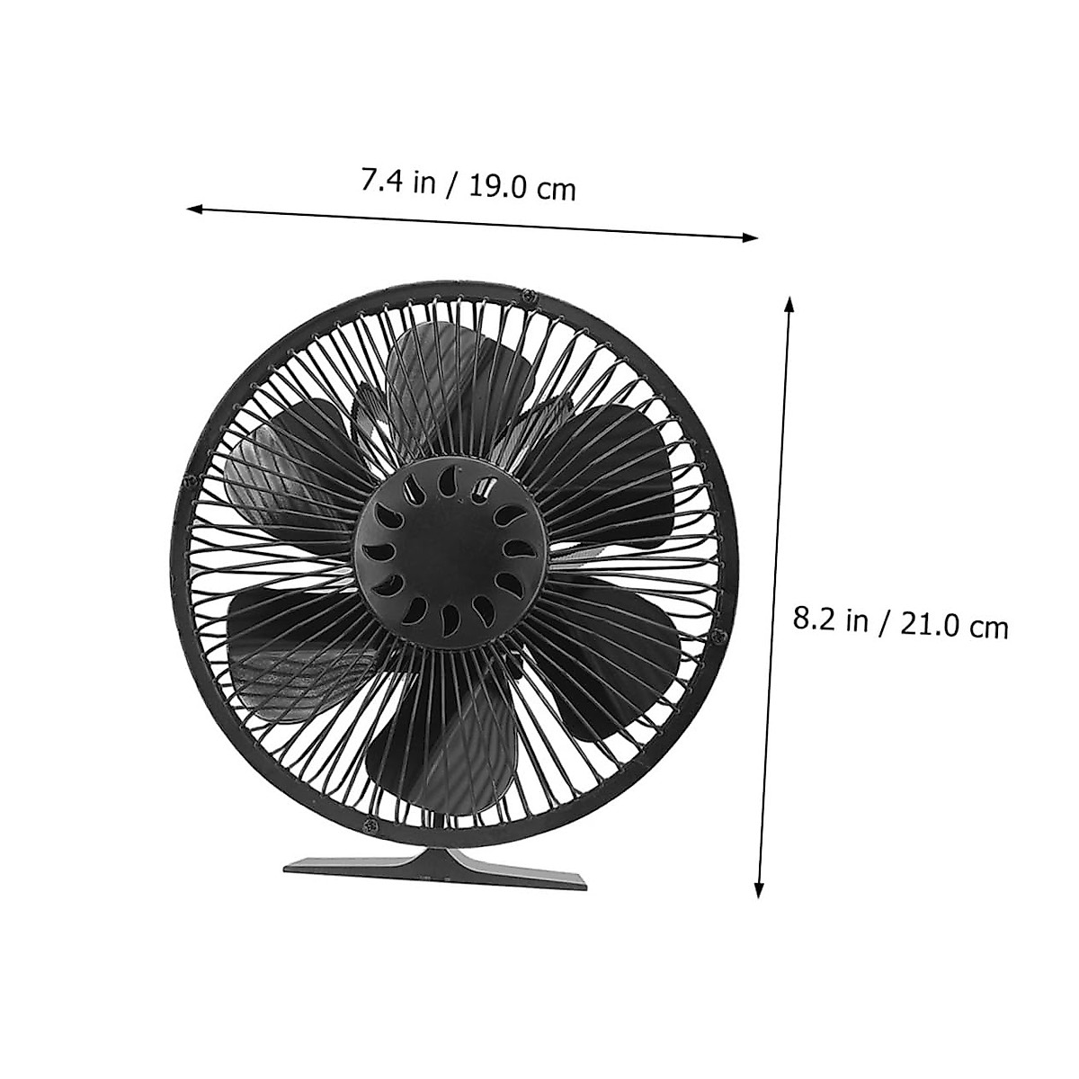 Veemoon Stove Fan Fan 6 Blades Fireplace Fan Heat-Powered Oscillating Stove Fan for Wood Burning Stoves