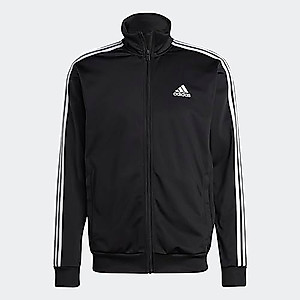 adidas Men's Sportswear Basic 3-stripes Tricot Track Suit, Black, Large