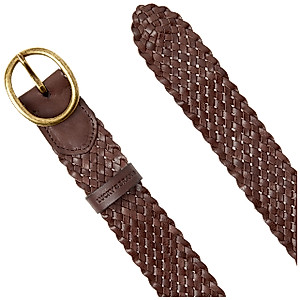 Lucky Brand Women's Western Style Braided Leather Belts, Woven-Brown, Small-Medium