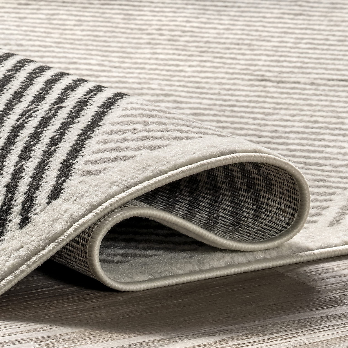 nuLOOM 12' x 15' Indoor Performance Area Rug, Stain-Resistnat, Pet and Kid Friendly, Durable, High-Traffic, Charline Grey/Ivory