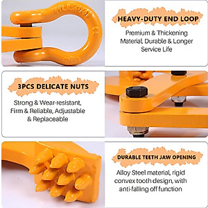 Pallet Puller Clamp Heavy Duty 1T/2204LBS Clamp Stump Puller Single Scissor Pallet Jack Puller Industrial Pallet Grabber Hook Puller for Pulling Hoisting Wood Jaw Opening 5 inch