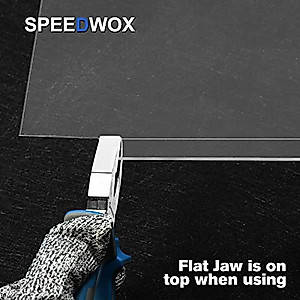 SPEEDWOX 6" Breaker Grozer Pliers Breaking Pliers Professional Breaking and Grozing Pliers Nibble Glass for Stained Glass Work Durable Tool