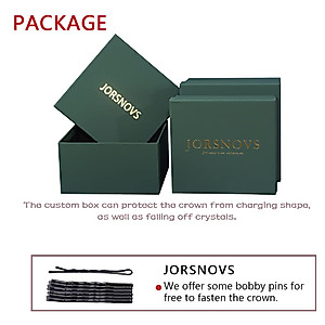 Jorsnovs Luxury Cubic Zirconia Tall Wedding Bridal Tiaras Birthday Crown Large Quinceanera Hair Accessories for Women Bride