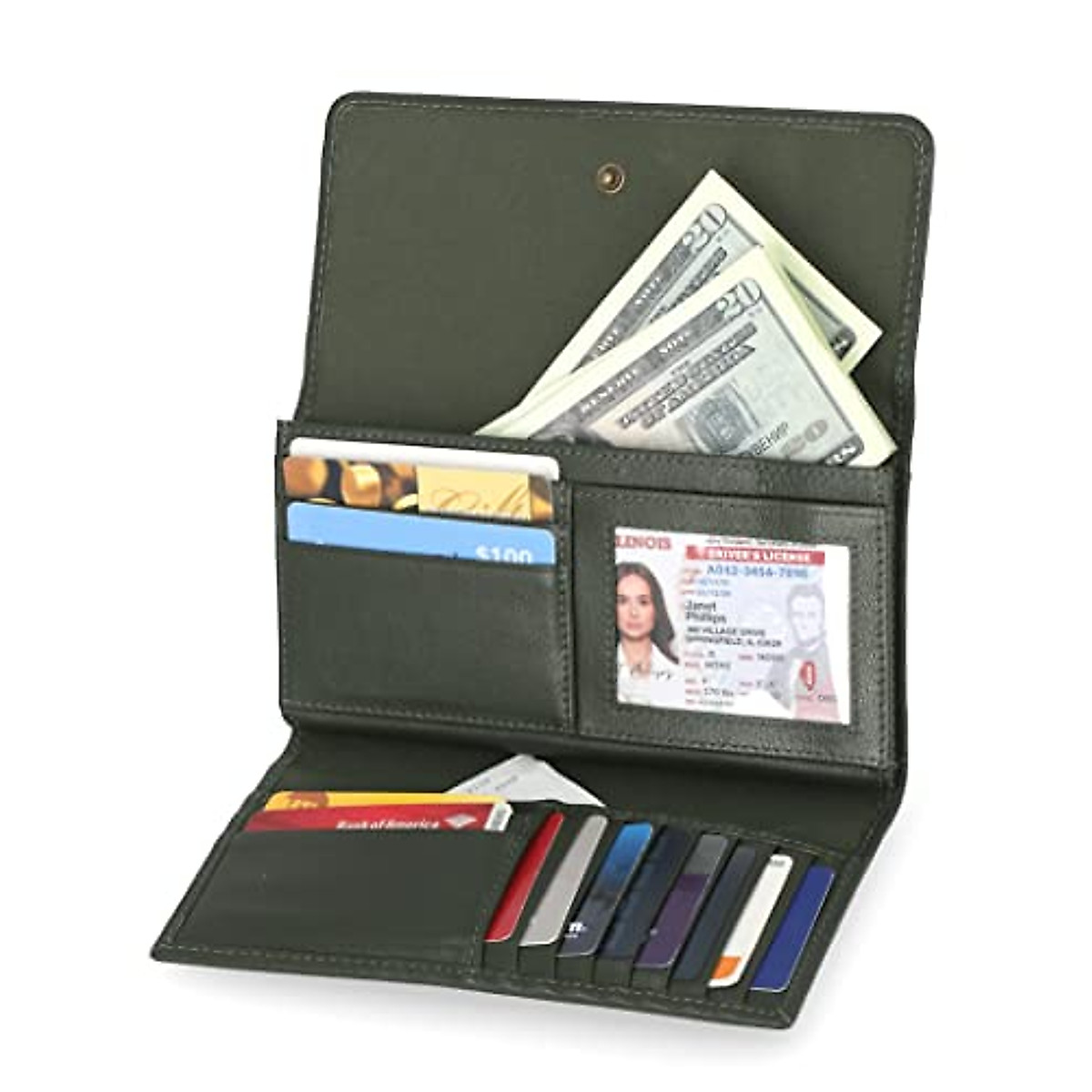 Timberland Women's Leather RFID Flap Wallet Clutch Organizer