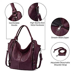Tote Bag for Women PU Leather Shoulder Bags Fashion Hobo Bags Large Purse and Handbags with Adjustable Shoulder Strap