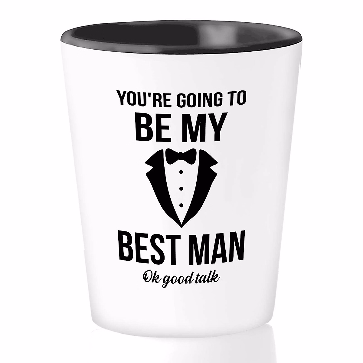 Proposal Shot Glass 1.5oz - Legendary Bridesman - Dad Romantic Marriage Relationship Fiancee Engagement Wedding Day Step Dad Mam Best Friend Future Husband Wife
