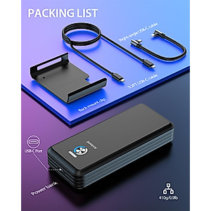Antank Magnetic Power Bank Compatible with Steam Deck, 20000mAh 45W PD Fast 3.0 Charging Portable Battery Bank, External Battery Pack with Removable Magnetic Back Mount & Dual USB-C Cable