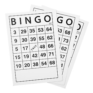 Juvale 180 Sheets Reusable Paper Bingo Cards Bulk for Adults, Disposable Number Game Set for Large Groups (4x6 in)