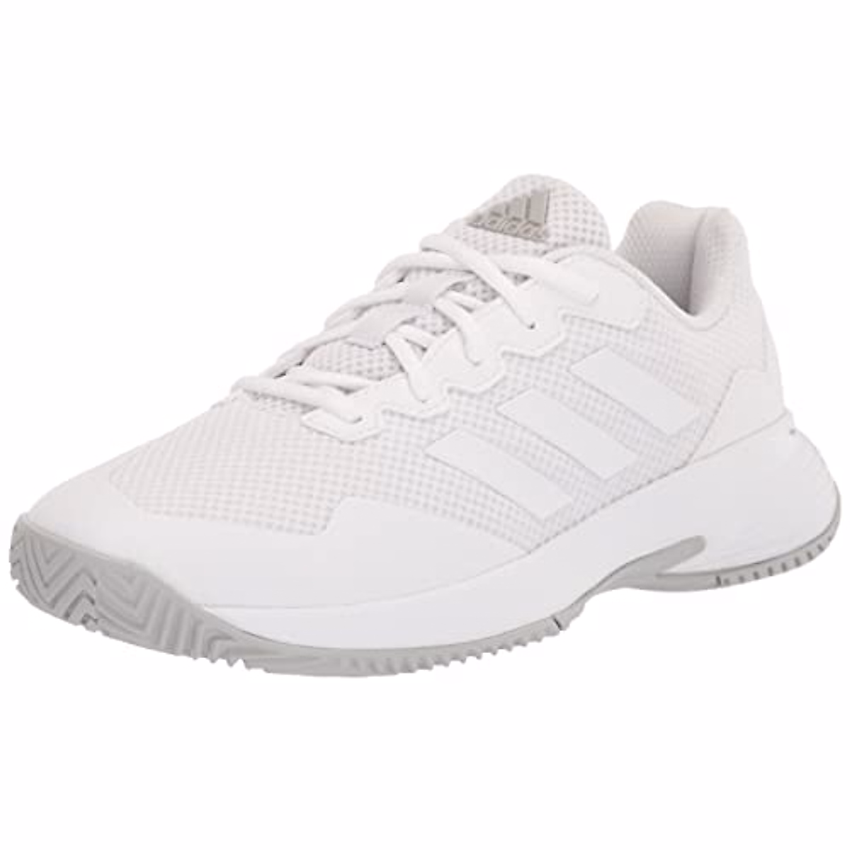 adidas Women's GameCourt 2 Tennis Shoe, White/White/Grey, 8