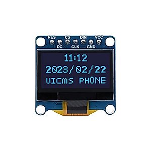 waveshare 0.96inch OLED Display Module, 128×64 Resolution, SPI / I2C Communication, Blue Version