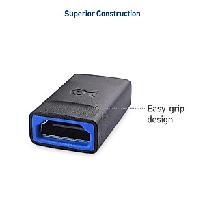 Cable Matters 2-Pack 8K@60Hz HDMI 2.1 Coupler with HDR 48 Gbps (8K HDMI Extender, 4K@240Hz HDMI Coupler Female to Female, HDMI Female to Female Adapter) in Black