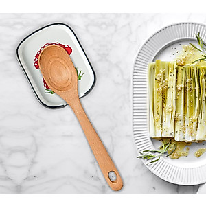 Ceramic Spoon Rest for Stove Top, Large Spoon Holder, Mushroom Spoon Rest for Kitchen Counter, Farmhouse Coffee Spoon Rest Kitchen Décor