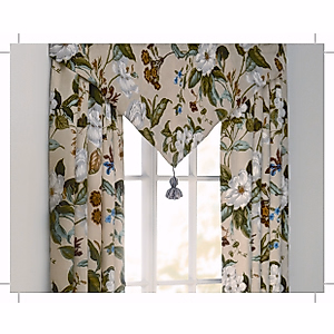 WAVERLY Garden Images Parchment Ascot Valance