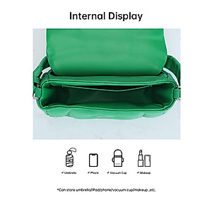 Amazing Song Small Quilted Crossbody Bags for Women, Designer Calfskin Leather Handbag Purse with Removable Strap, Alpha Bag