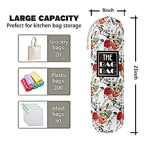 Funny Flower Bag Bag, Grocery Bags Holder Organizer For Shopping Bags, Wall Mount Plastic Bags Storage Container Dispensers, Gift For The Preferred Family And Friends