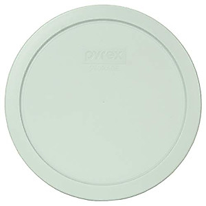 Pyrex (1) 7402-PC Muddy Aqua, (1) 7201-PC Surf Blue, & (1) 7200-PC Edamame Green Round Plastic Food Storage Replacement Lids, Made in USA