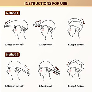 NEXCOVER Microfiber Hair Towel, 2 Pack (Grey+Purple) 9.8 inch X 25.5 inch Hair Turbans,Ultra Absorbent,Fast Drying Hair Towel Wraps,Head Towels for Women Wet Hair,Long,Curly,Thick,Frizzy Hair