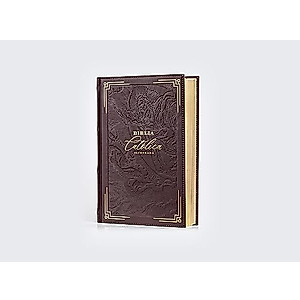 Biblia Católica, Ilustrada, Piel genuina, Café, Comfort Print (Spanish Edition)
