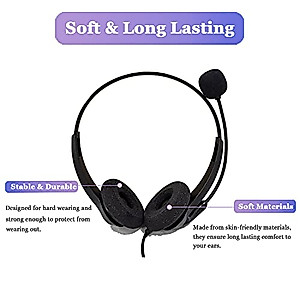 Ear Cushions for Plantronics Headset Earpads Replacement Foam Ear Pad Designed for Plantronics HW251N HW261N HW510 HW520 Blackwire C320 3210 3220 3320 Jabra PRO 920 Biz 2300 GN2000 Headphones (4 Pack)