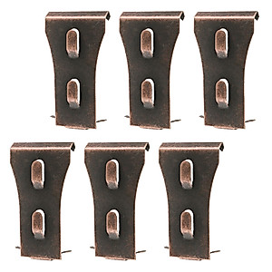 Biaungdo 6 Pcs Brick Wall Clips, Steel Brick Hook Clips, Heavy Duty Brick Hanger for Hanging Outdoors, Metal Brick Wall Hangers Outside Home Decor for 2-1/4 to 2-3/8 inches Bricks(Red Bronze)