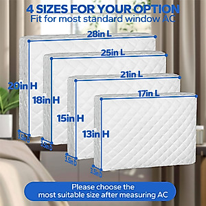 Cestluck Window AC Covers for Inside: Indoor AC Cover for Window Unit - S Size Beige Window Air Conditioner Cover Inside for Winter - Windproof Snowproof Waterproof for Bedroom Living Room